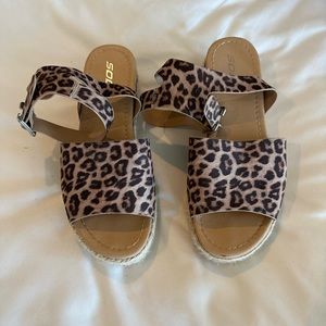 Soda | Shoes | Leopard Platform Sandals | Poshmark